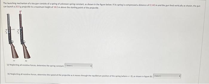 Solved The luncting mechanism of a tor gun consists of a | Chegg.com
