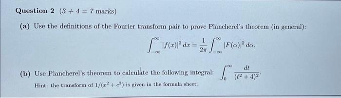 Solved Fourier transform / Fourier-transform | Chegg.com