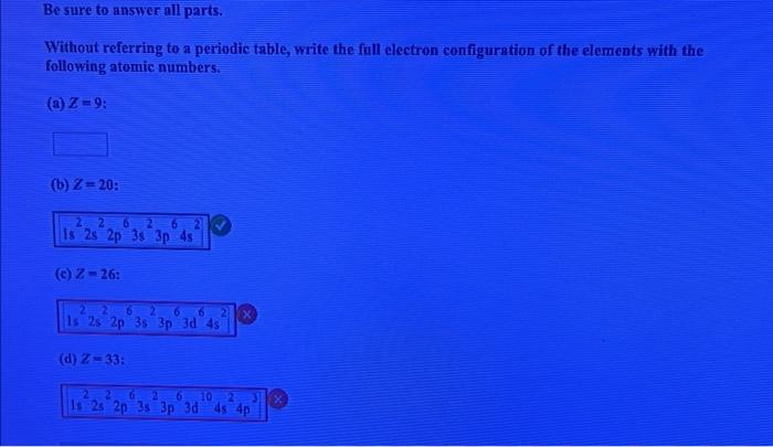 Solved Without referring to a periodic table, write the full | Chegg.com