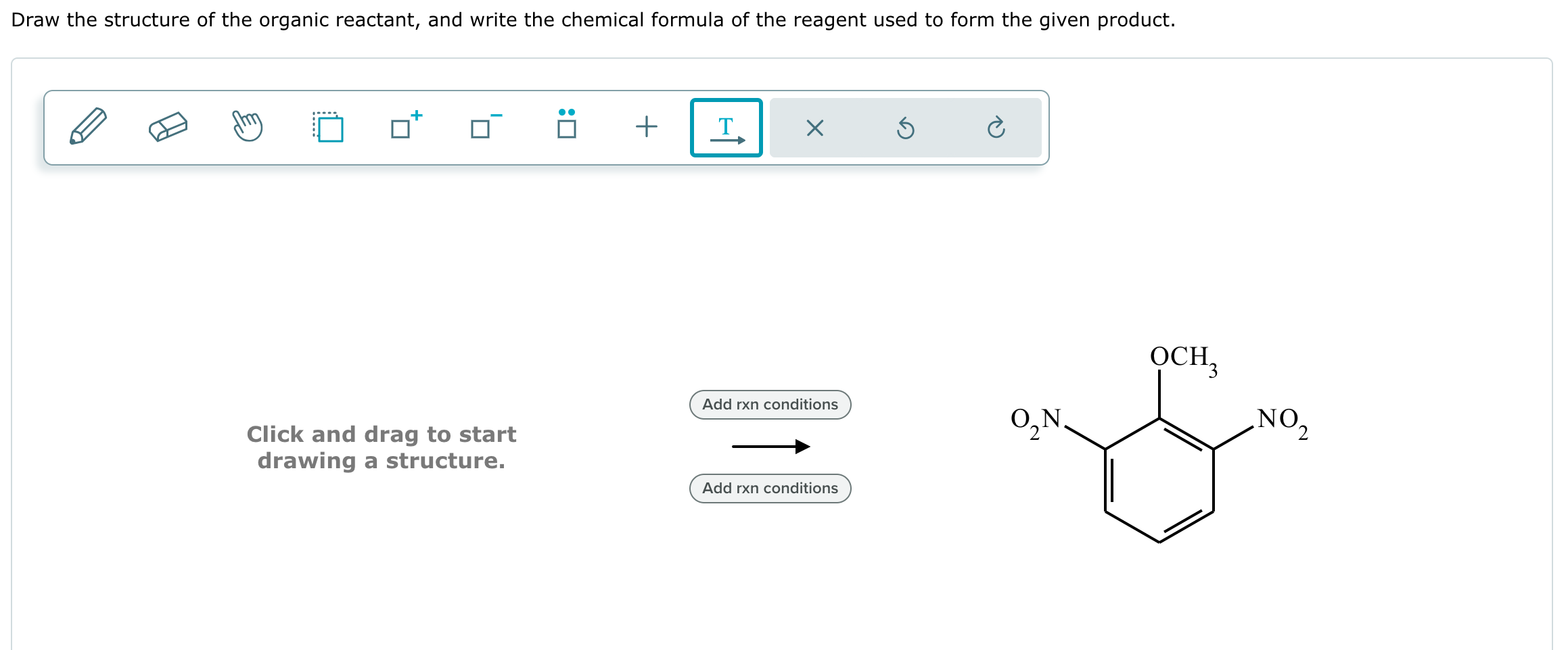 Draw the structure of the organic reactant, and write | Chegg.com