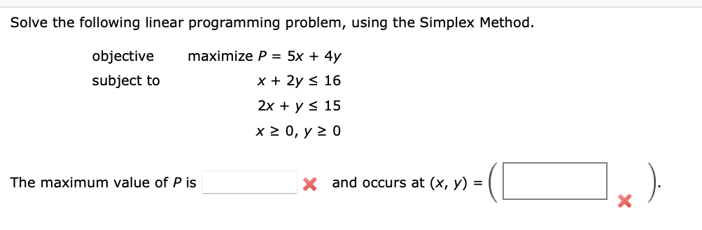 Solved Solve The Following Linear Programming Problem Using 3180