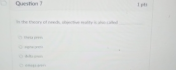 Solved Question 71 ﻿ptsIn the theory of needs, ubjective | Chegg.com