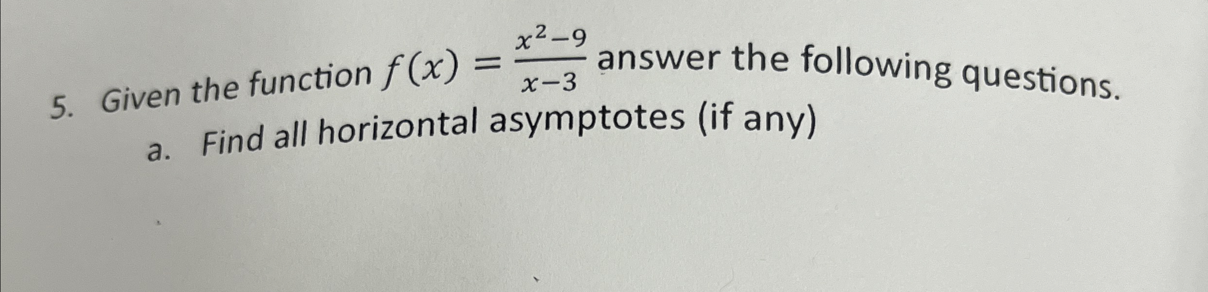 Solved Given the function f(x)=x2-9x-3 ﻿answer the following | Chegg.com