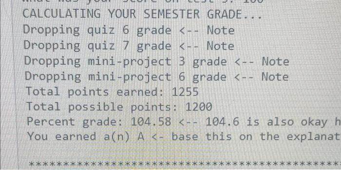 Solved i need my program to drop the 2 lowest quiz grades | Chegg.com