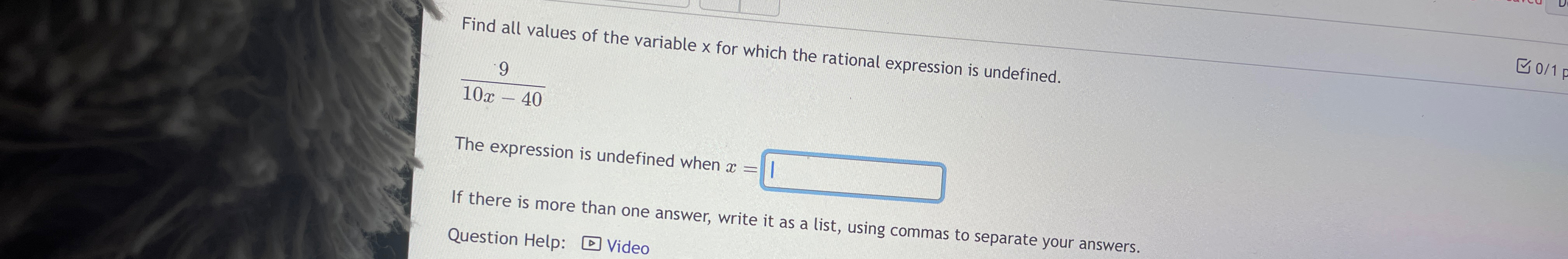 Solved Find all values of the variable x ﻿for which the | Chegg.com