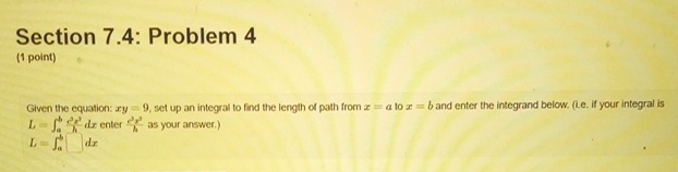 Solved Section 7.4: Problem 4(1 point)Given the equation: | Chegg.com Solved Section 7.4: Problem 4(1 point)Given the equation: | Chegg.com