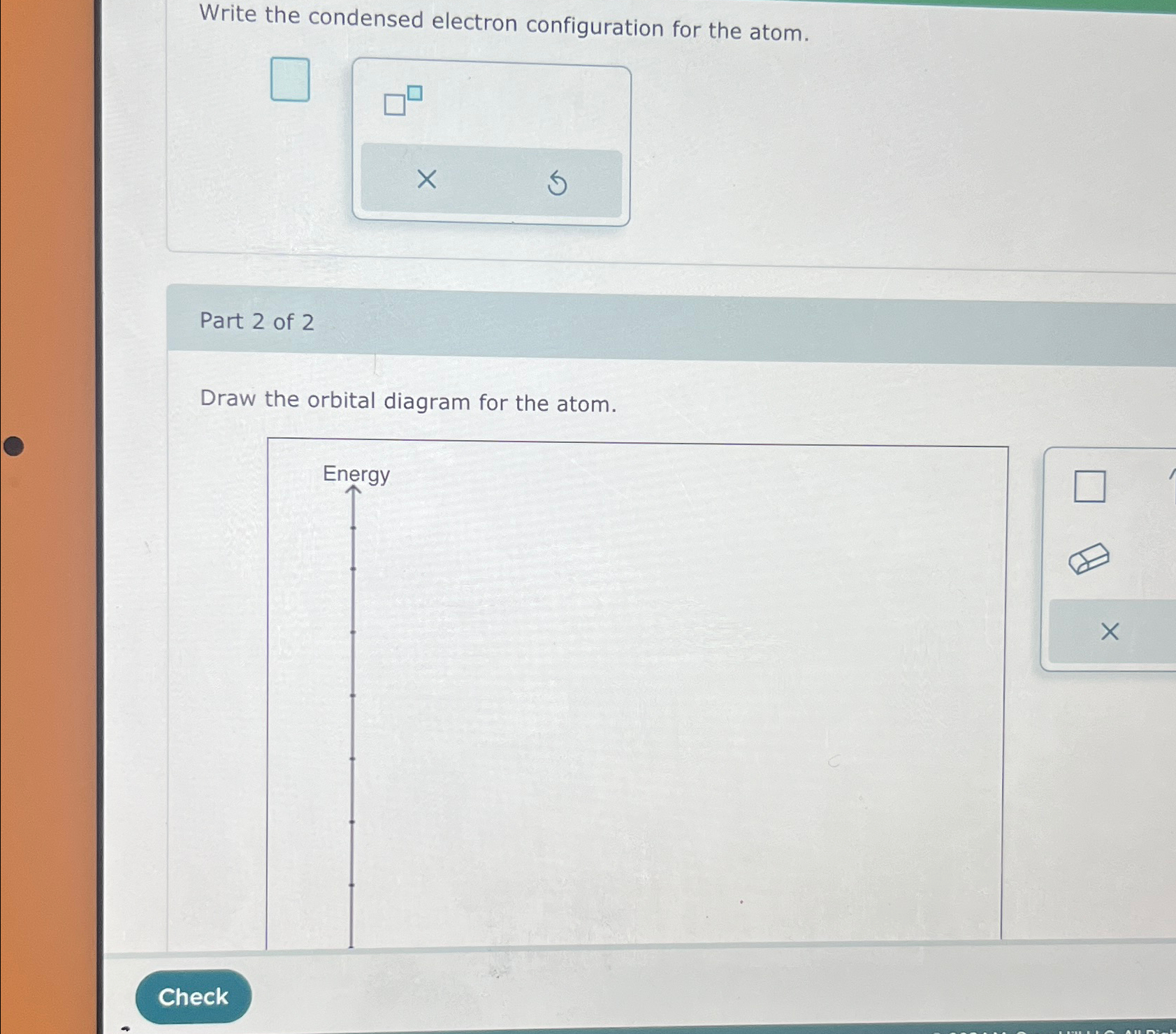 Write the condensed electron configuration for the | Chegg.com