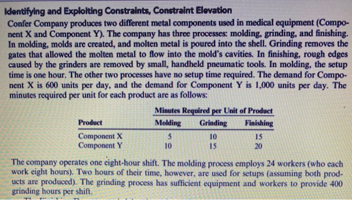 Solved Identifying and Exploiting Constraints, Constraint | Chegg.com