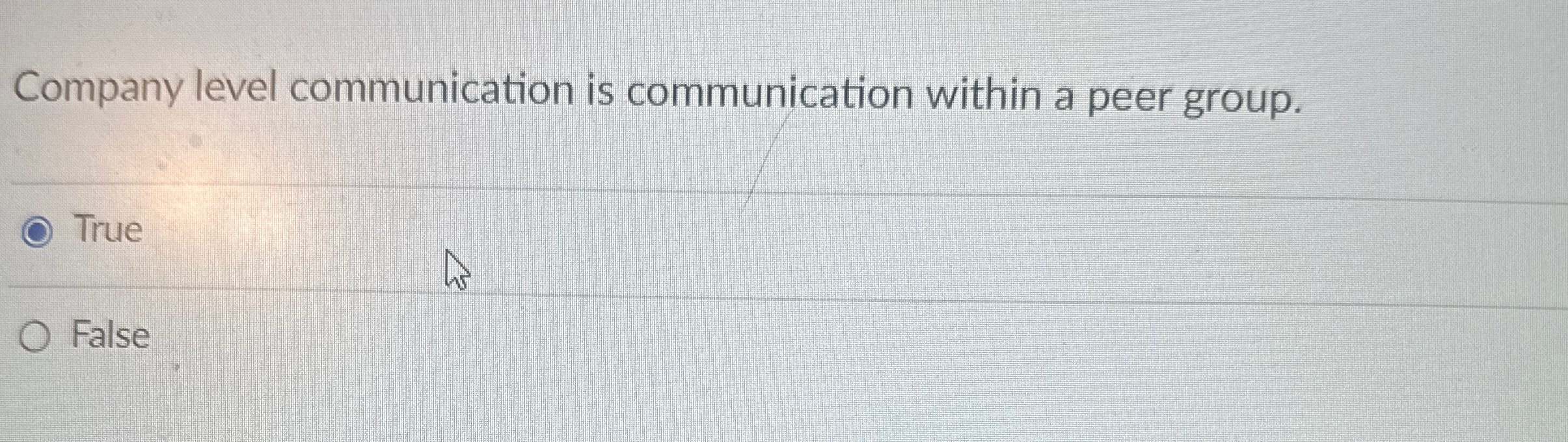 Solved Company level communication is communication within a | Chegg.com