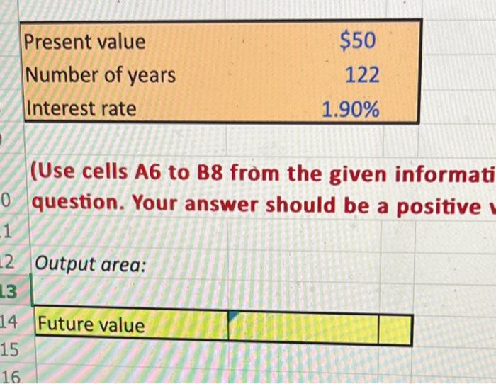 Solved \begin{tabular}{|lr|} \hline Present value & $50 \\ | Chegg.com