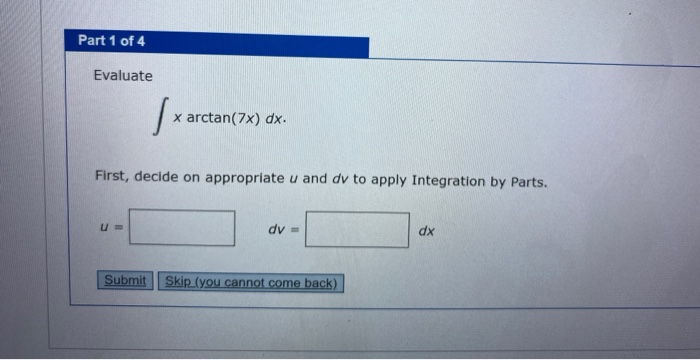 Solved Integration by Partial Fraction Decomposition Part 1 | Chegg.com