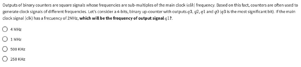 Solved Outputs of binary counters are square signals whose | Chegg.com