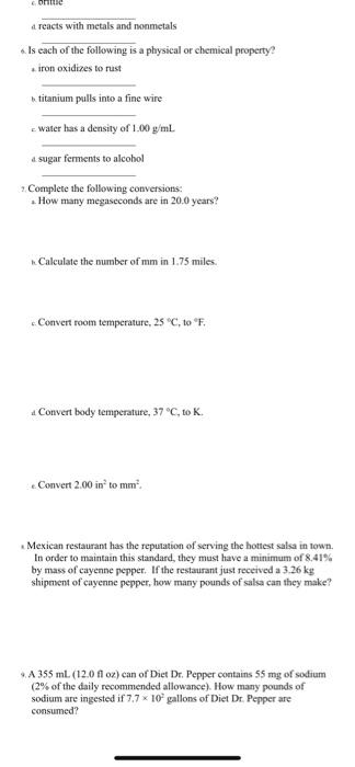 Solved Directions: Answer each of the following questions. | Chegg.com