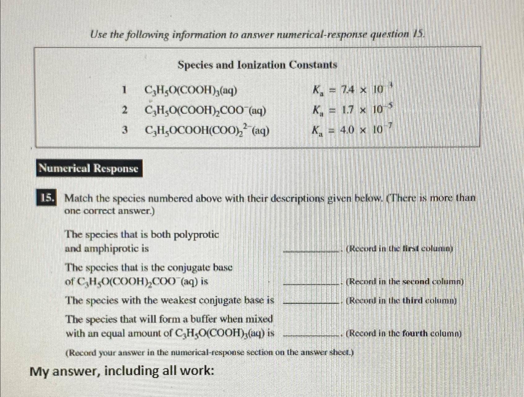 Solved Use the following information to answer | Chegg.com