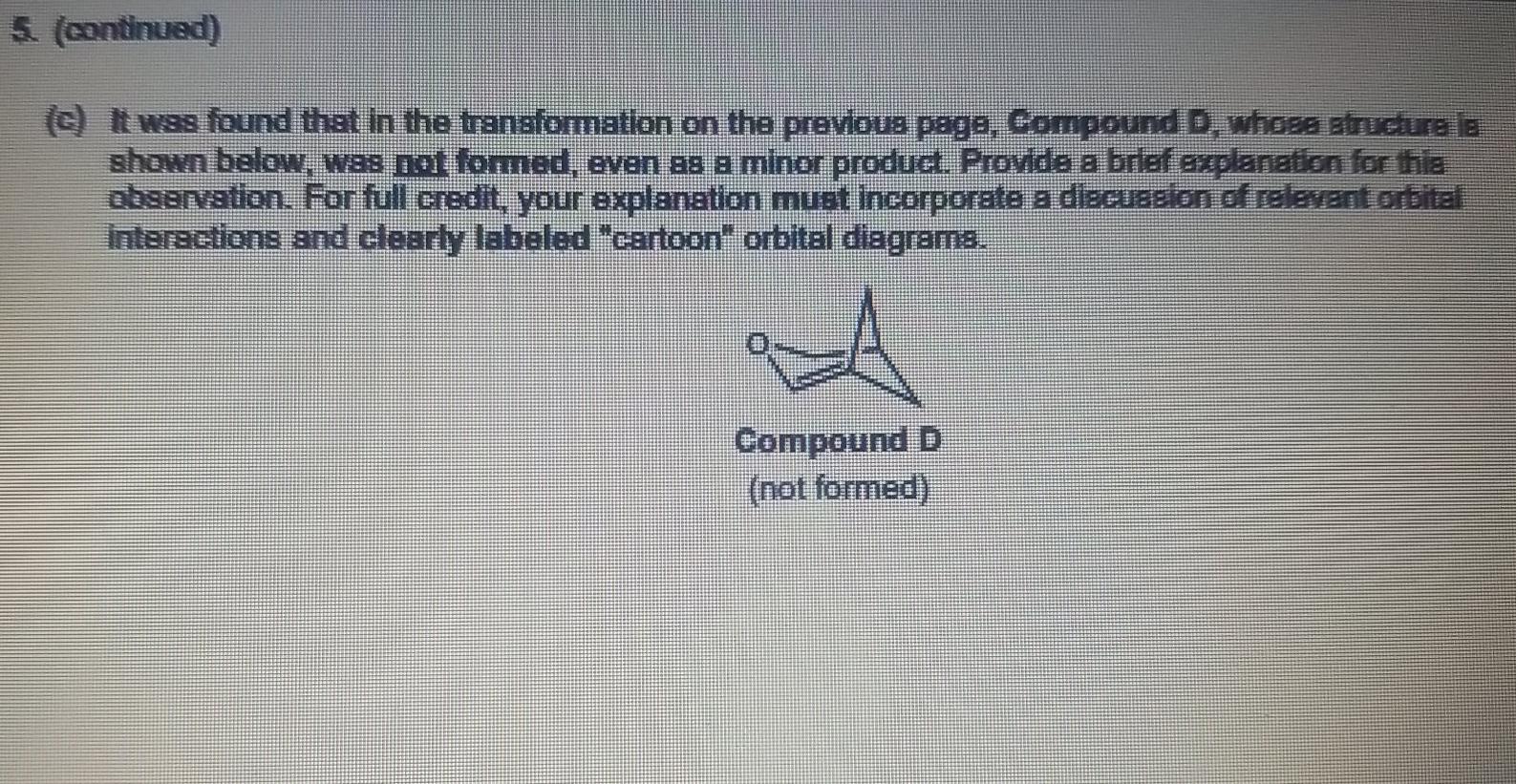 Solved 5. (16 pointa) When the bicyclic tosylate Compound A | Chegg.com