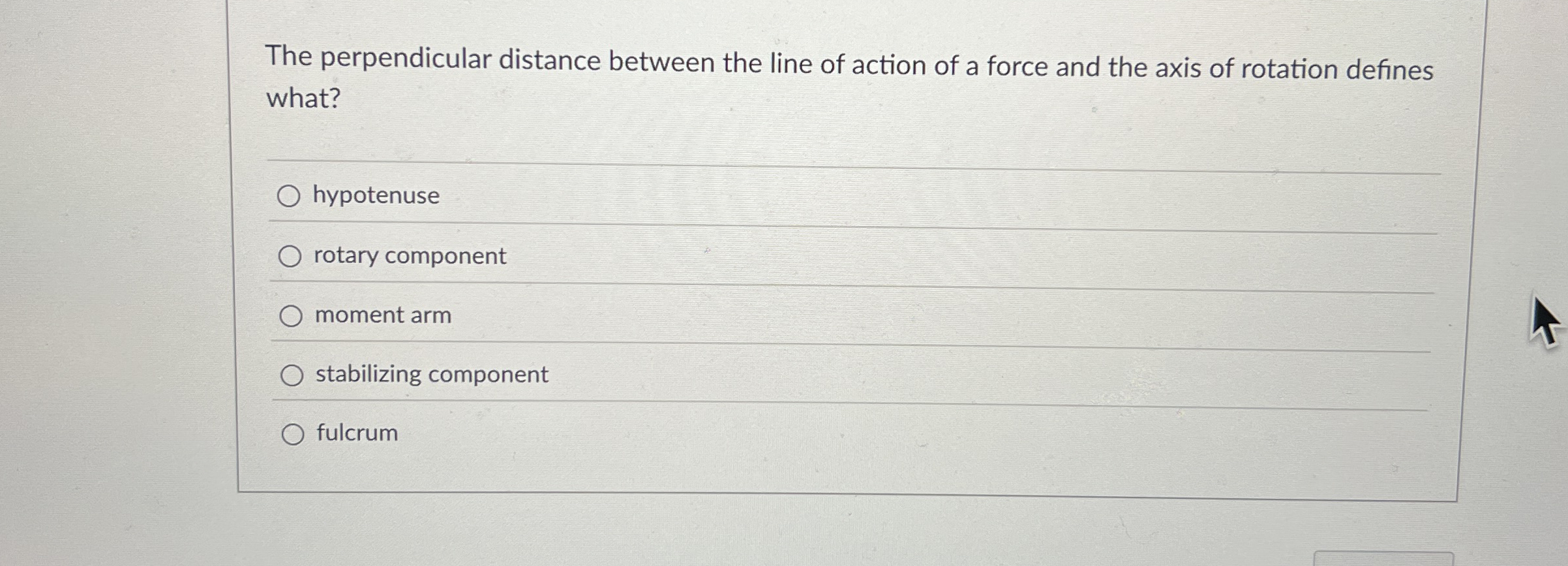 Solved The perpendicular distance between the line of action | Chegg.com