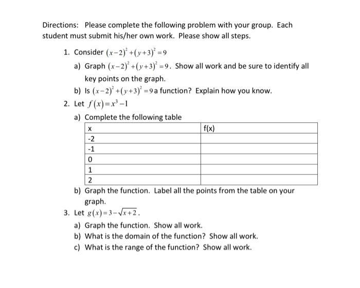 Solved х Directions: Please complete the following problem | Chegg.com