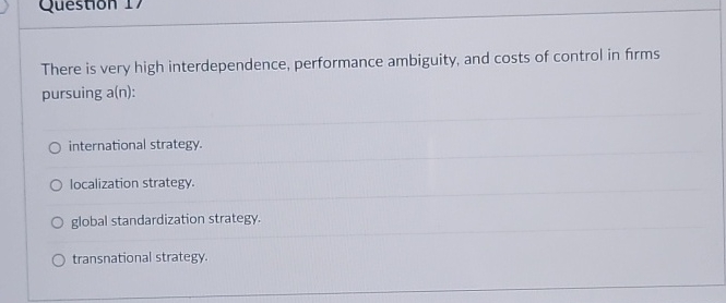 Solved There is very high interdependence, performance | Chegg.com