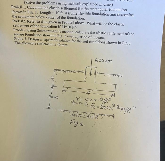 Solved (Solve the problems using methods explained in class) | Chegg.com