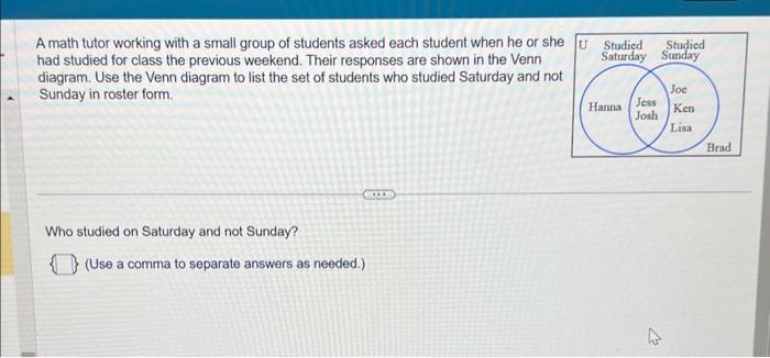 Solved A math tutor working with a small group of students | Chegg.com