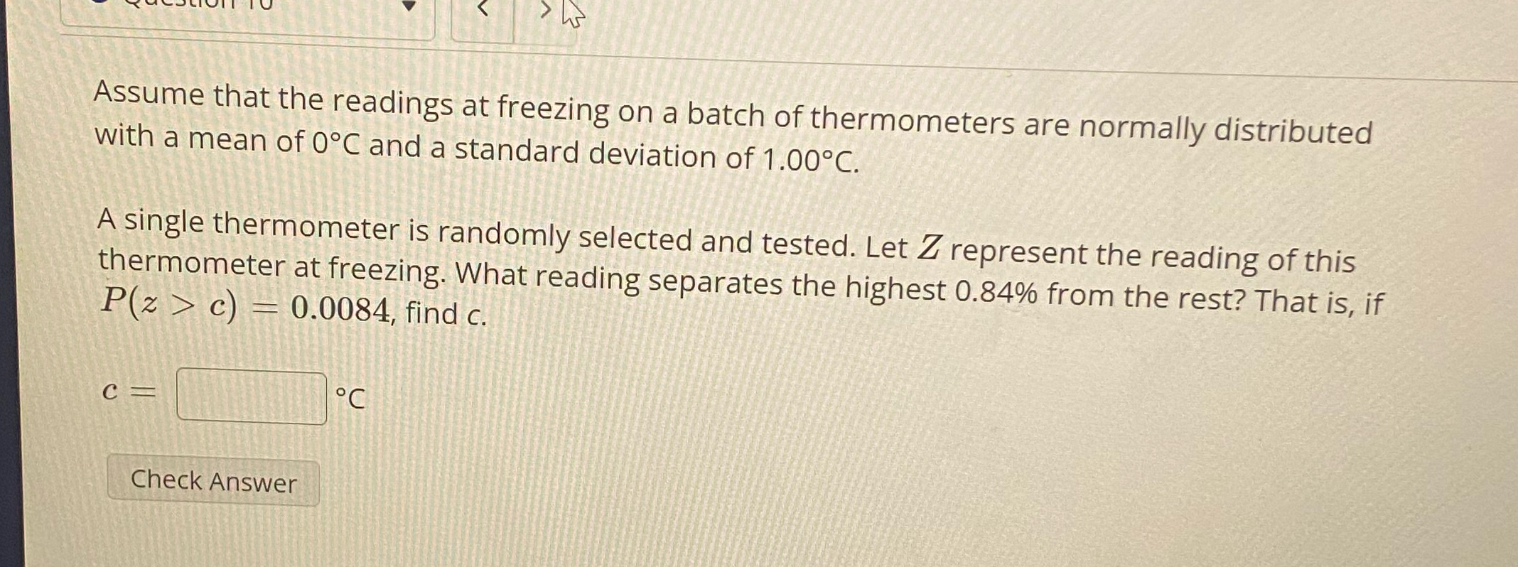 Solved Assume that the readings at freezing on a batch of | Chegg.com