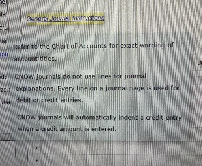 Solved General Joumal Instructions Refer to the Chart of | Chegg.com