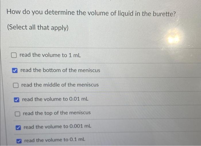 Solved i put the 3 answers ( to the bottom, 0.01 mL, 0.1mL) | Chegg.com