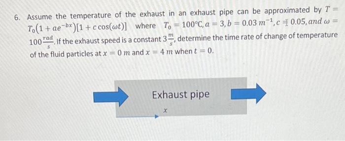 Solved Assume the temperature of the exhaust in an exhaust | Chegg.com