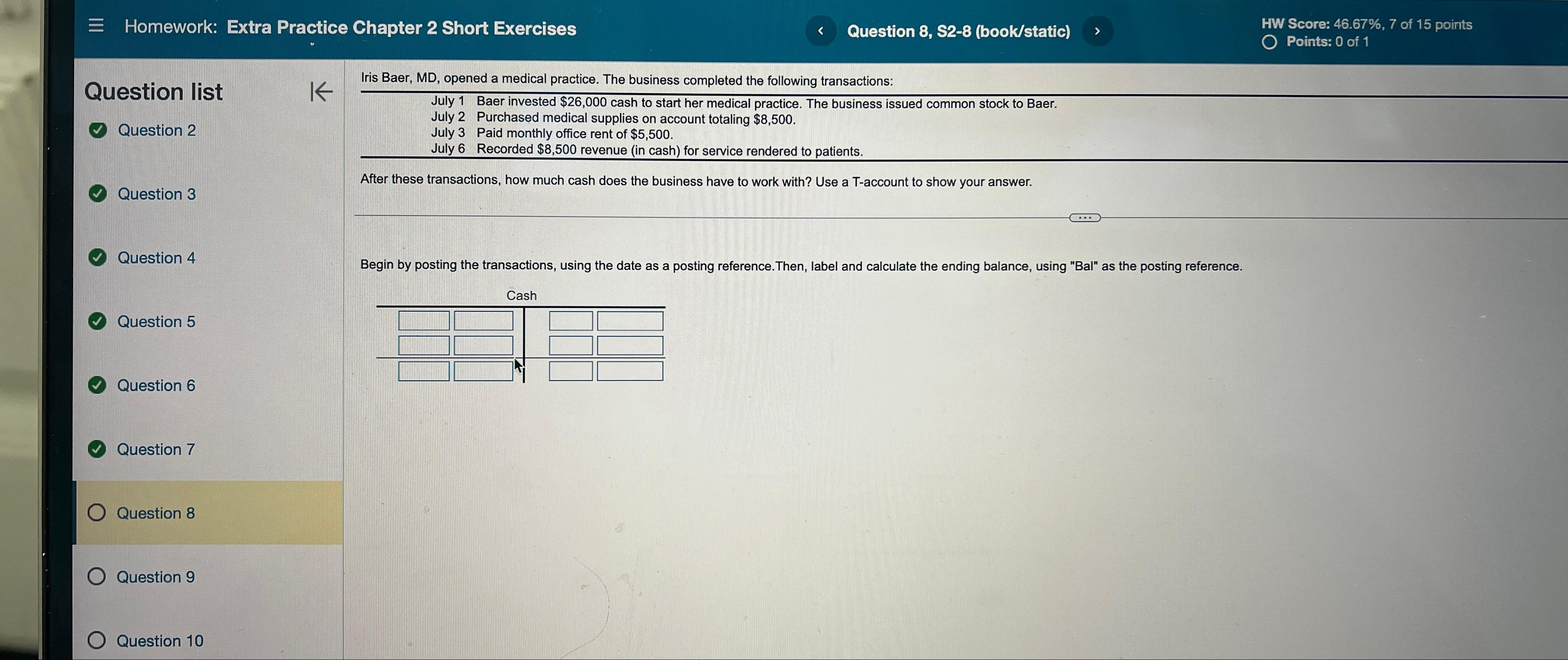 Solved Homework: Extra Practice Chapter 2 Short | Chegg.com