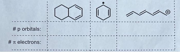 Solved How many p orbitals and pi electrons are in the pi | Chegg.com