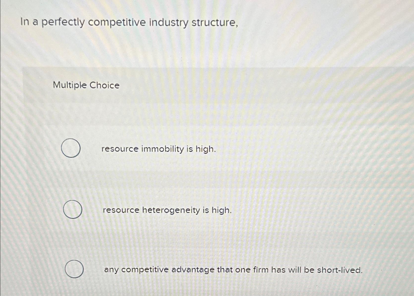 Solved In a perfectly competitive industry | Chegg.com