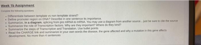 Solved Week 1b Assignment Complete the following questions . | Chegg.com