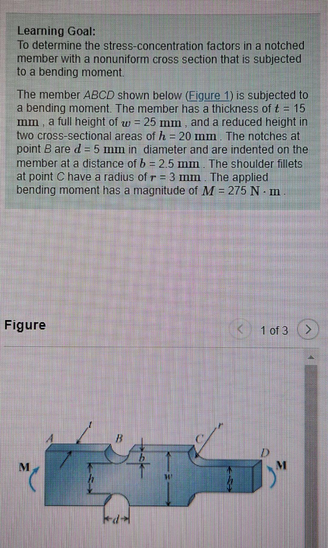 Learning Goal: To determine the stress-concentration | Chegg.com