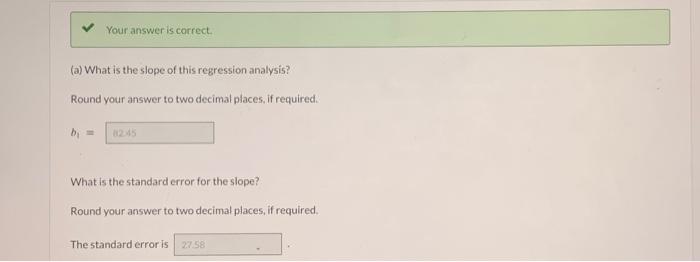 Computer output for a regression line to predict the | Chegg.com