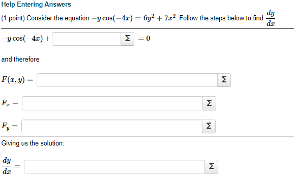 Solved Help Entering Answers(1 ﻿point) ﻿Consider the | Chegg.com
