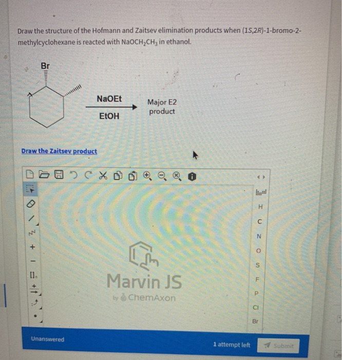 Solved Draw the structure of the Hofmann and Zaitsev | Chegg.com