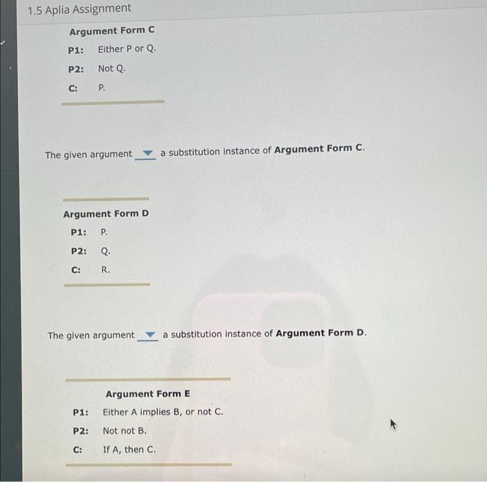 5 Aplia Assignment Given Argument Either it is the | Chegg.com