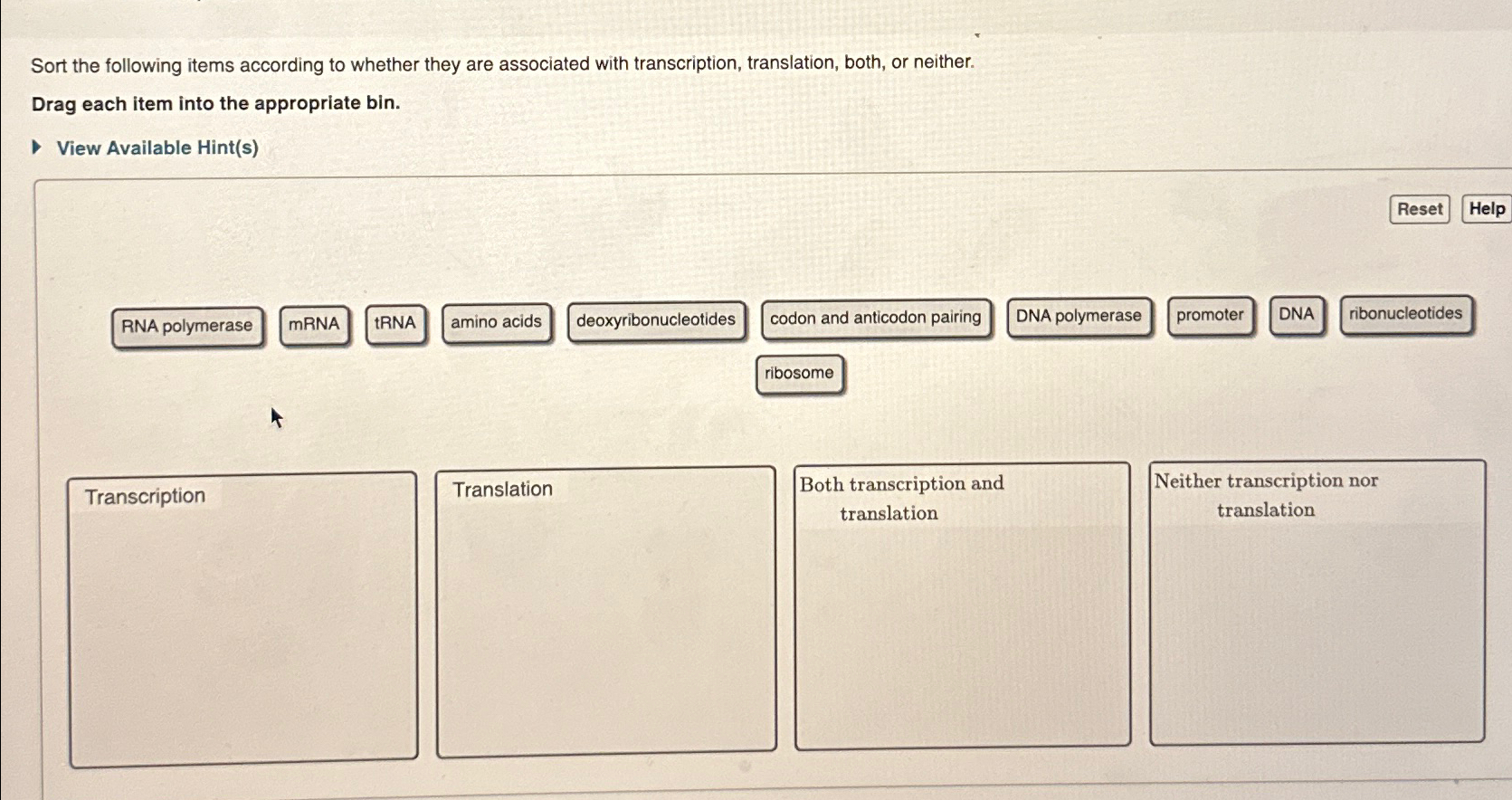 Solved Sort the following items according to whether they | Chegg.com