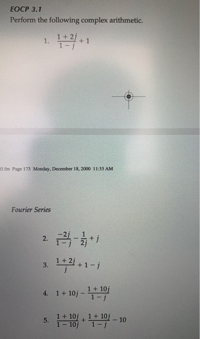 Solved EOCP 3.1 Perform the following complex arithmetic. 1. | Chegg.com