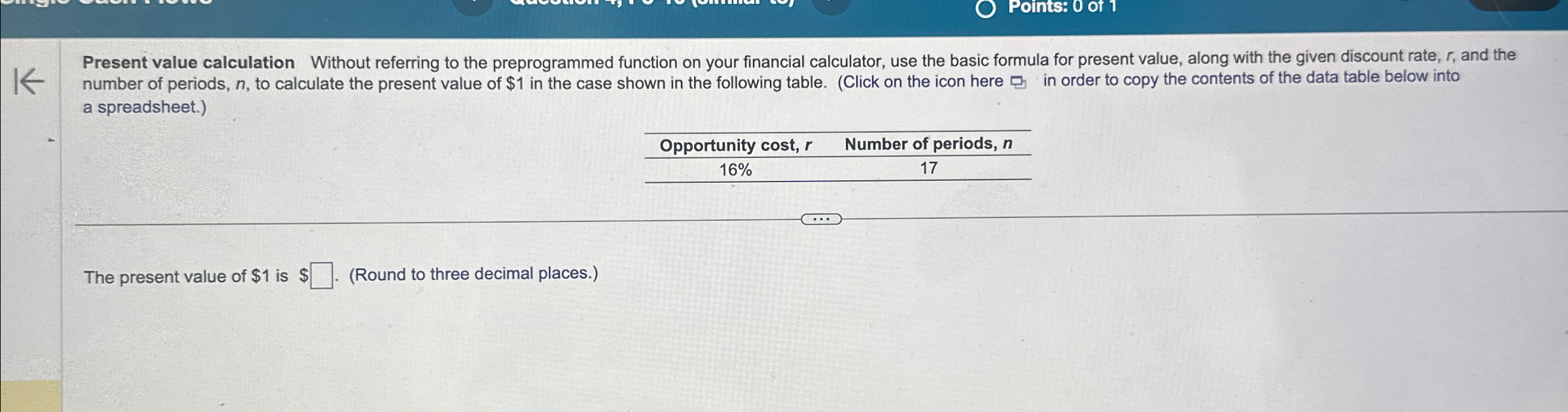Solved Present value calculation Without referring to the | Chegg.com