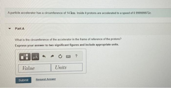 Solved A particle accelerator has a circumference of 14 km. | Chegg.com
