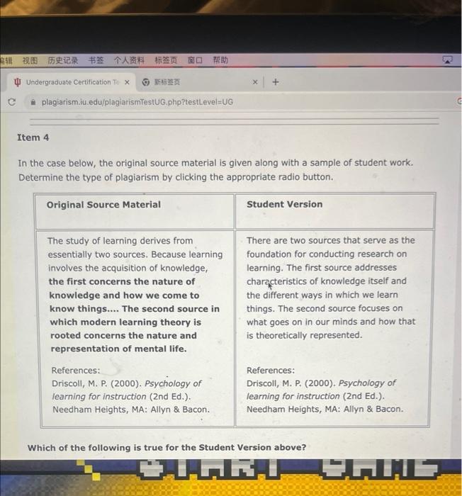 In the case below, the original source material is | Chegg.com
