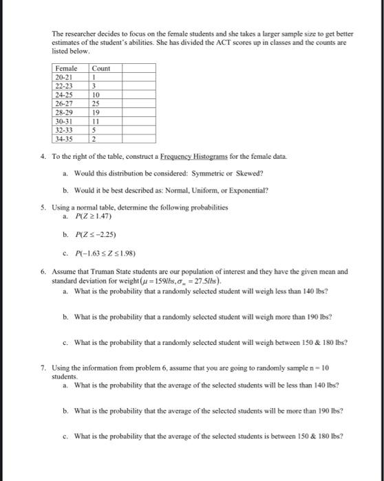 Solved A researcher is interesting in comparing the academic | Chegg.com