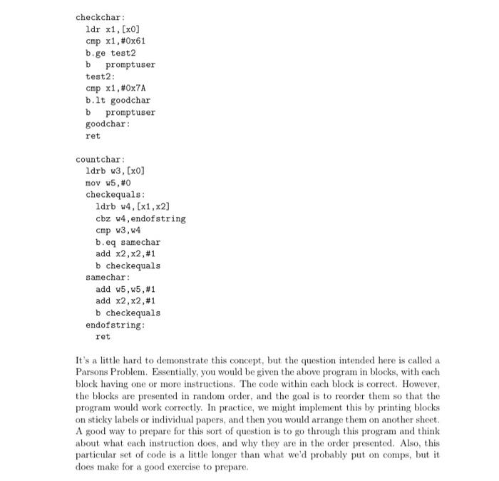 Solved 6. A Parsons Problem. Consider the following program, | Chegg.com