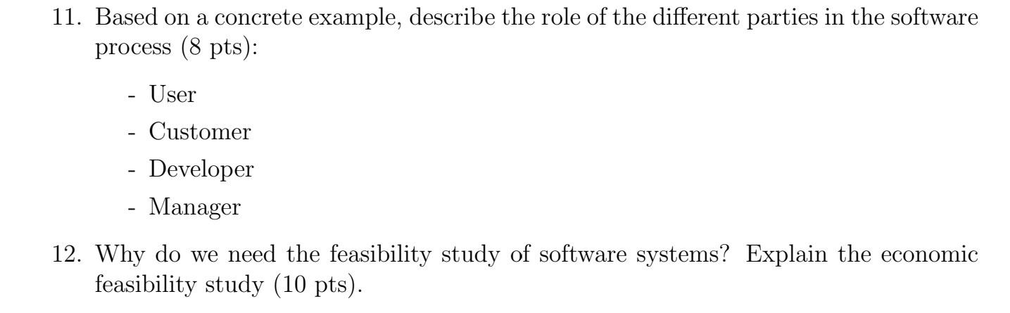 Solved 11. Based on a concrete example, describe the role of | Chegg.com