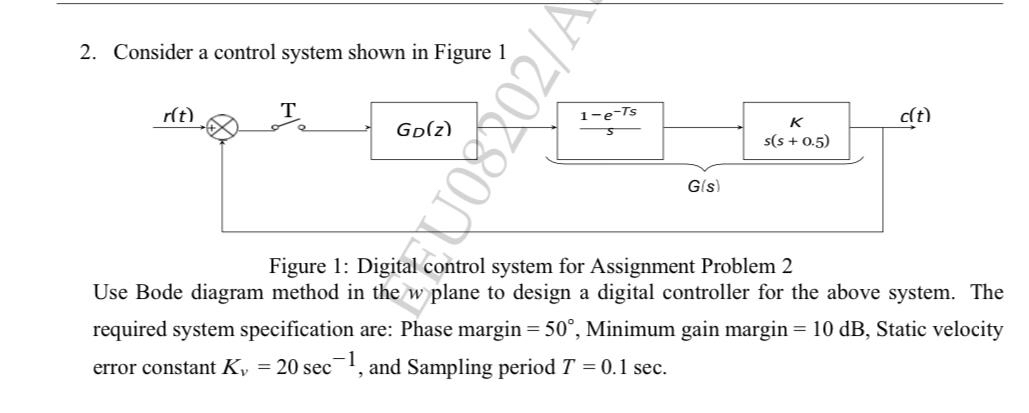 Solved Consider a control system shown in Figure 1Figure 1: | Chegg.com