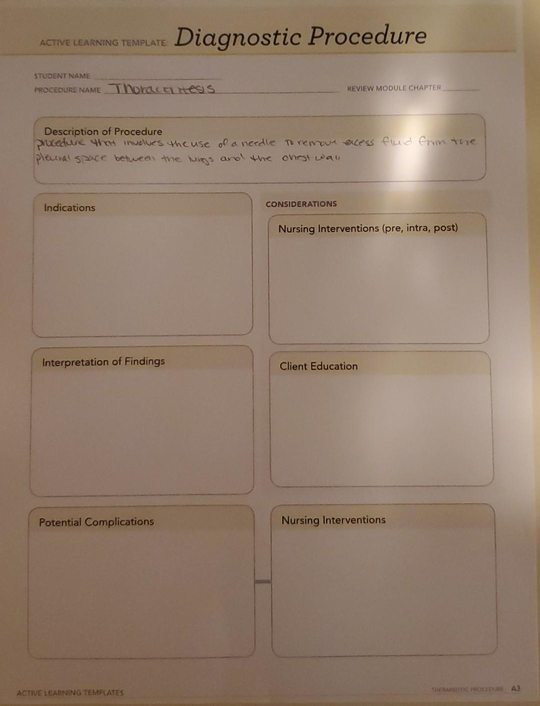 Solved ACTIVE LEARNING TEMPLATE Diagnostic Procedure STUDENT | Chegg.com