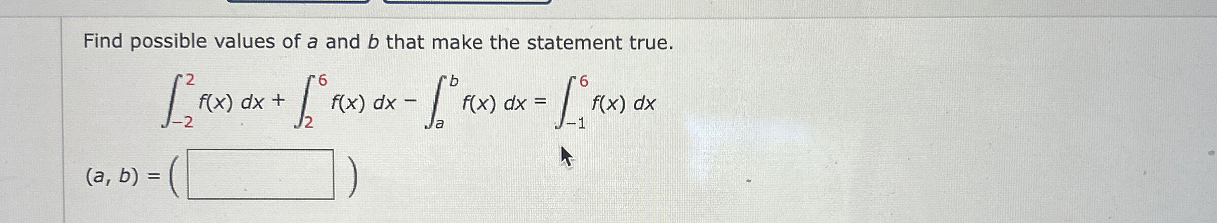 Solved Find possible values of a and b ﻿that make the | Chegg.com
