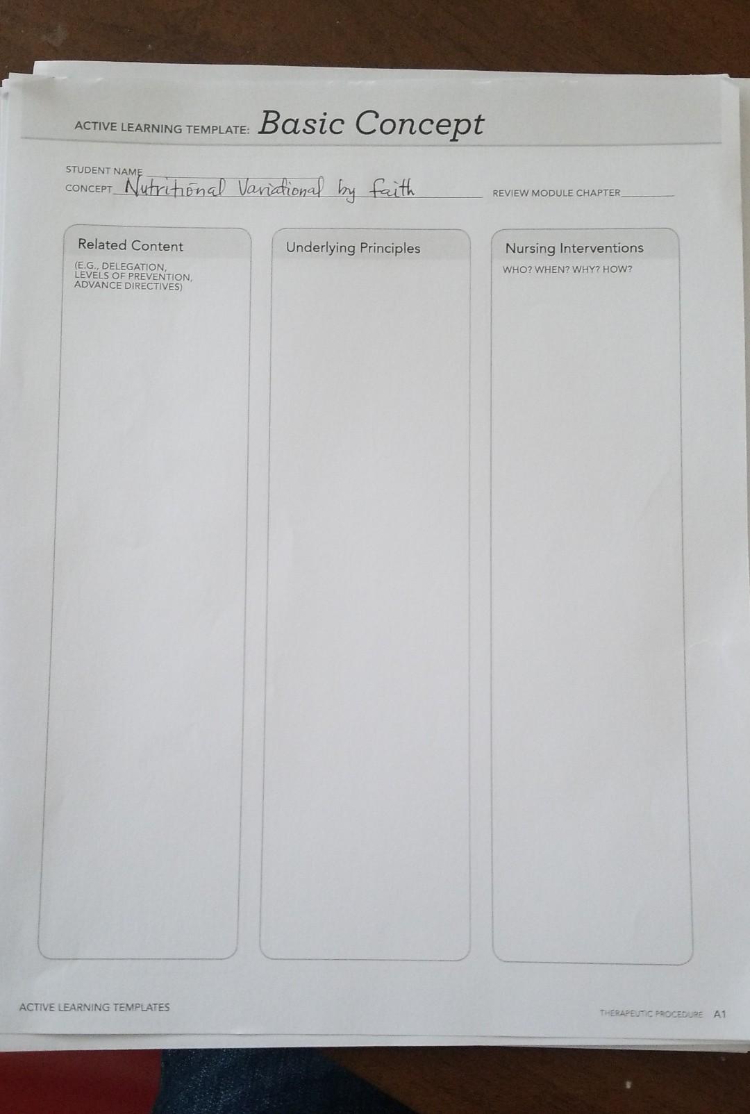 Solved ACTIVE LEARNING TEMPLATE: Basic Concept STUDENT NAME | Chegg.com