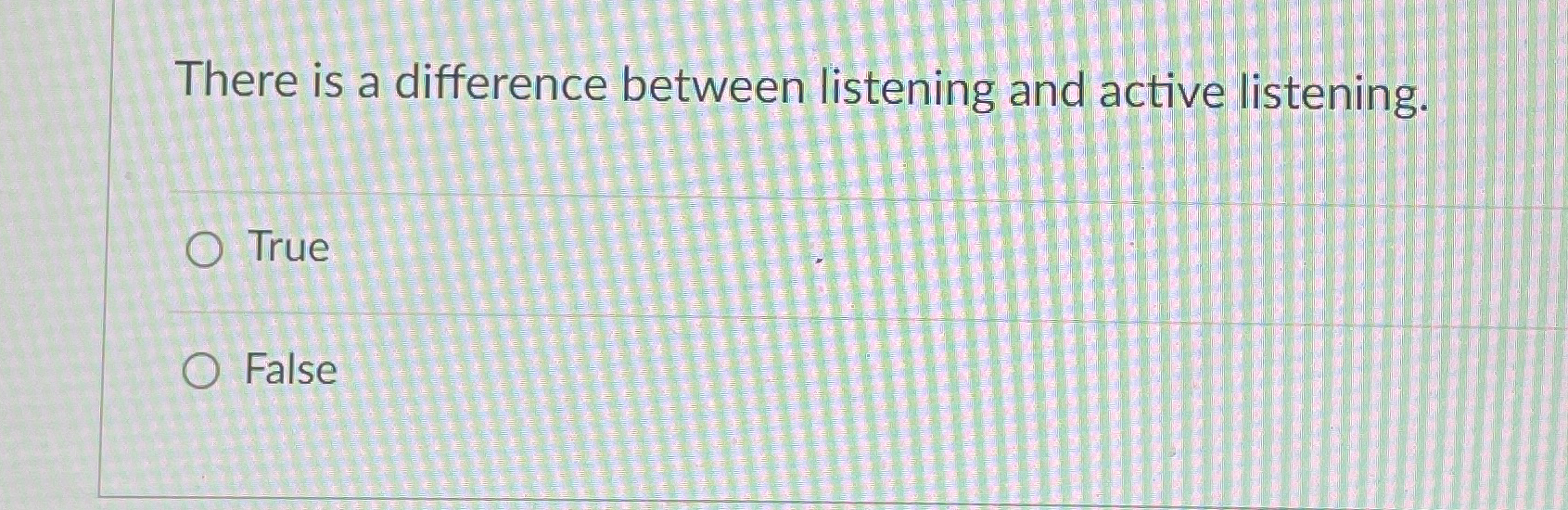 Solved There is a difference between listening and active | Chegg.com